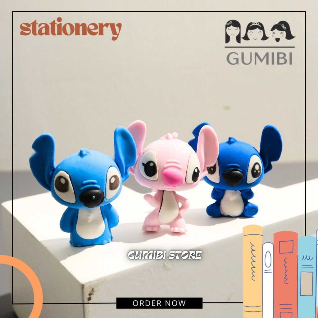 STITCH DOLL ERASER 3D MINIATURE STITCH STIP SETIP PENCIL ERASER STITCH ...