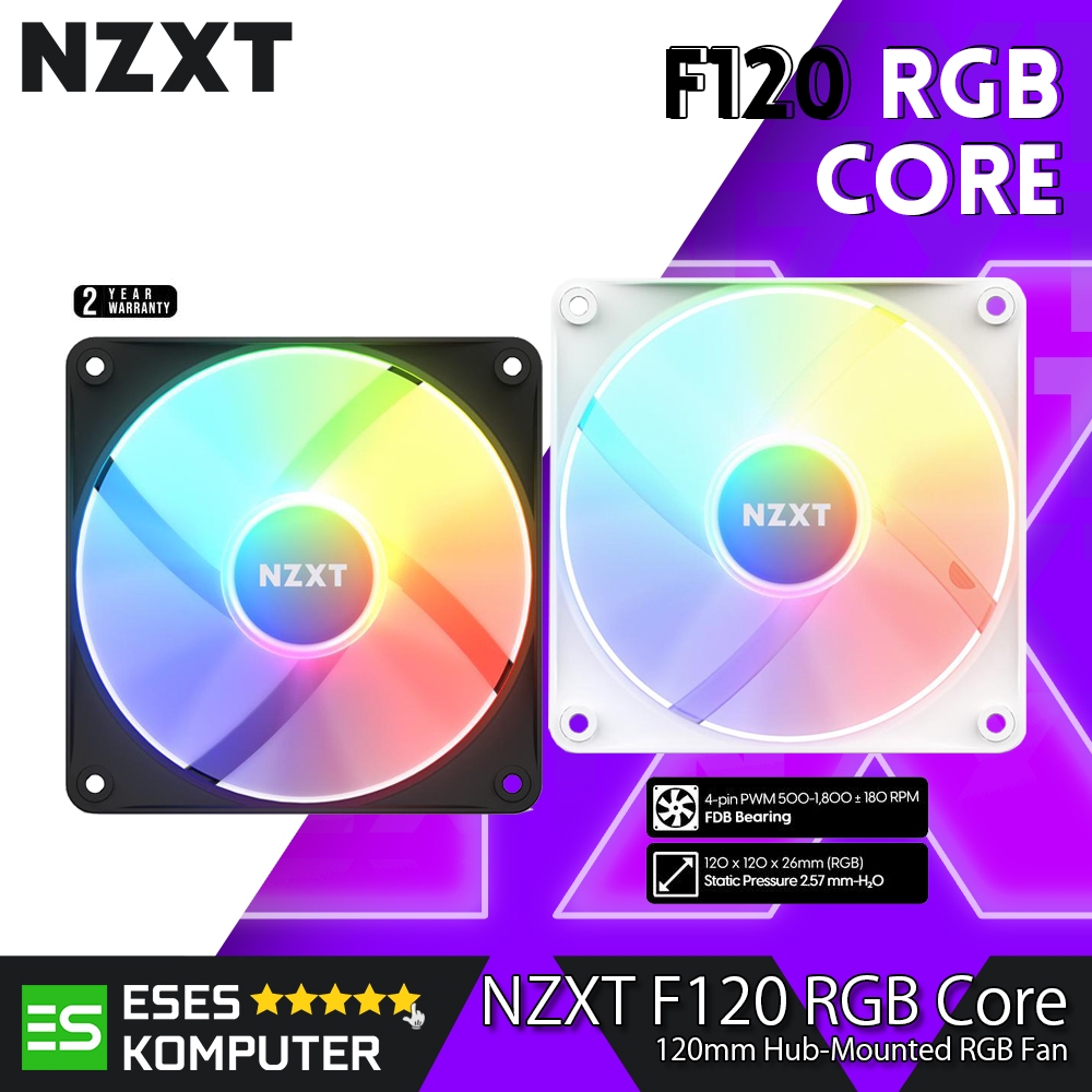 NZXT F120 RGB Core | 120mm Single Pack PWM Fan Case | Shopee Malaysia