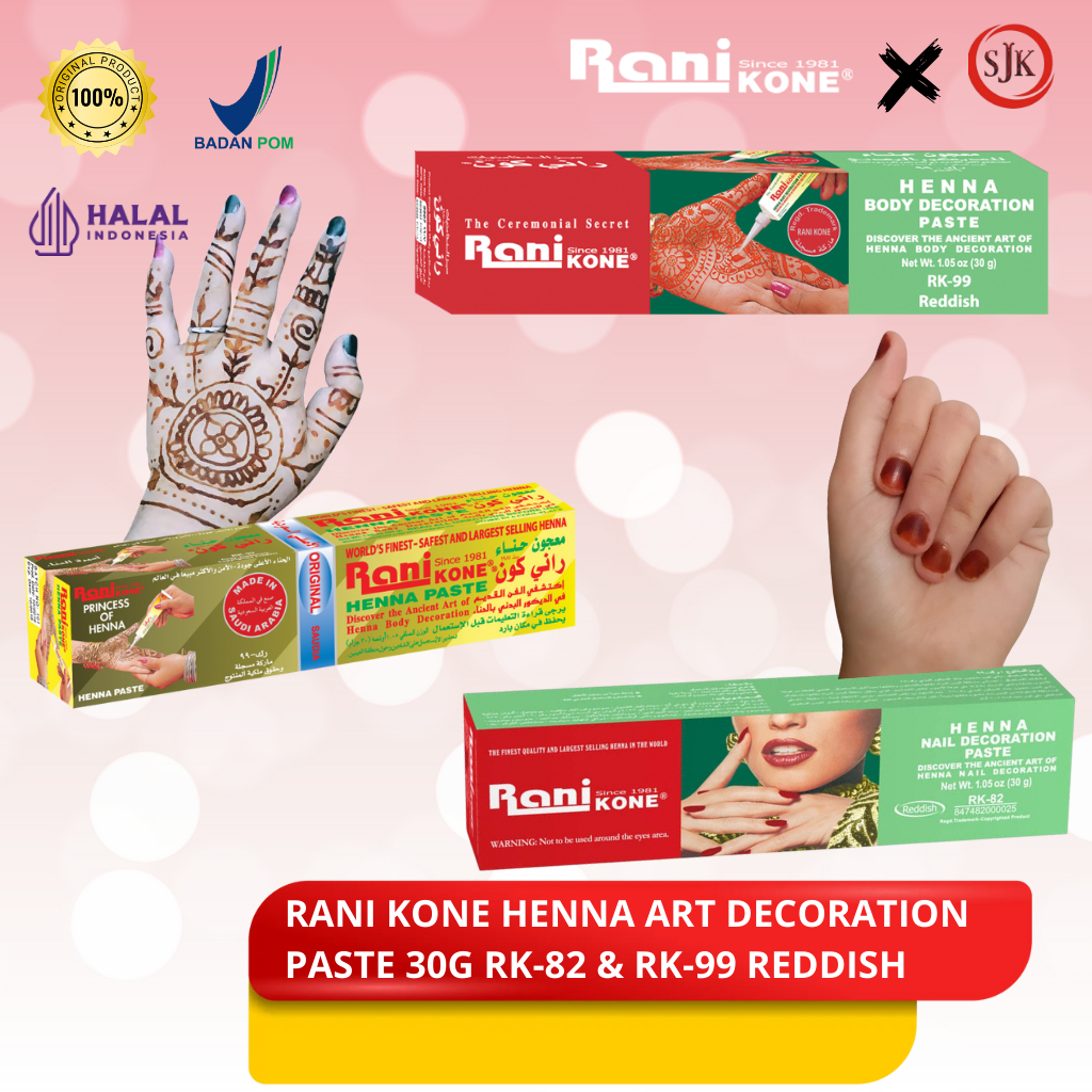 Rani Kone Henna Body / Nail Decoration 30g Reddish - Art Decoration ...