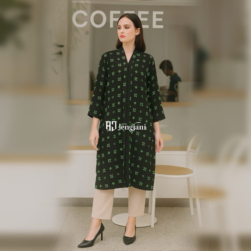 Long Kartini Arumi Batik | Modern Batik Tunic Batik Jeng Jani | Shopee ...
