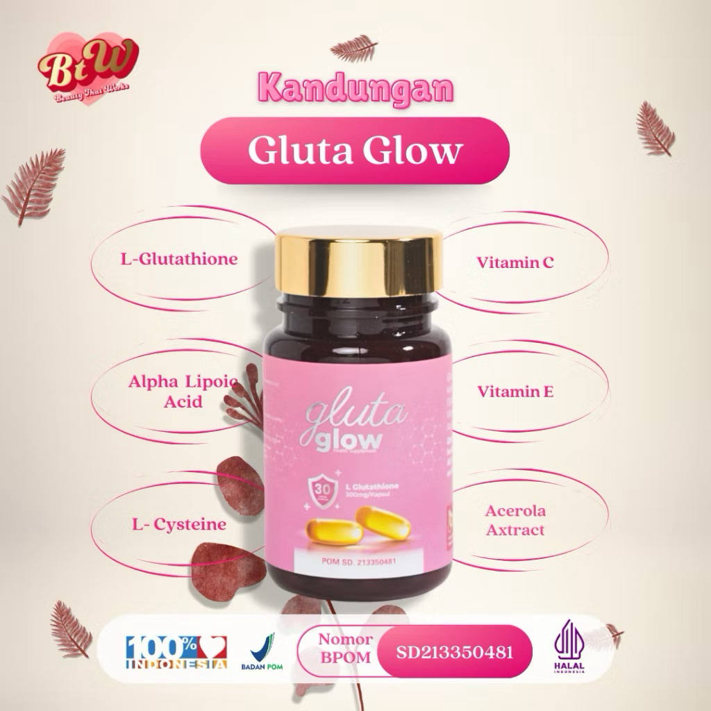 AiLiN GLUTA GLOW SKIN UP PLUS 30 CAPS L-Glutathione Supplement 300mg ...