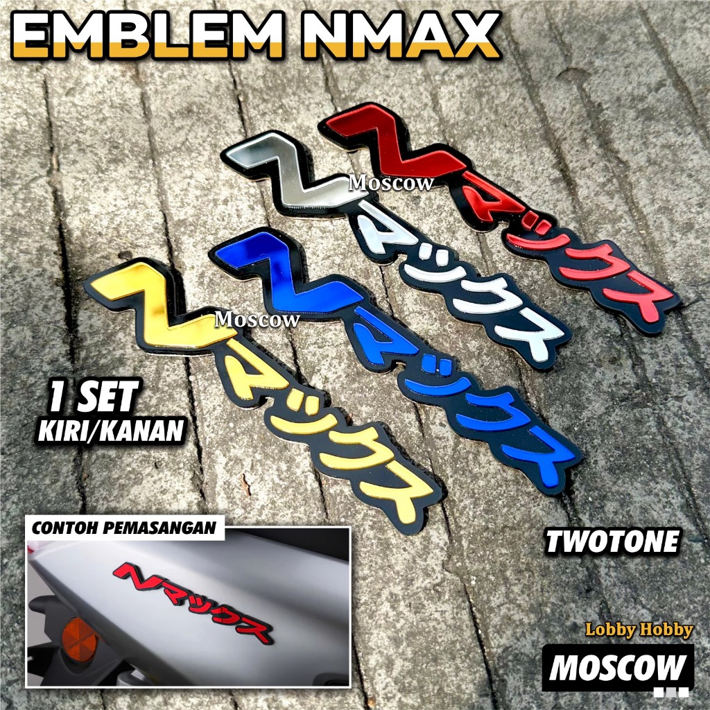 NMAX JAPAN ACRYLIC 3D EMBLEM SET PAIR RIGHT Kiri GLASS STICKER STICKER ...