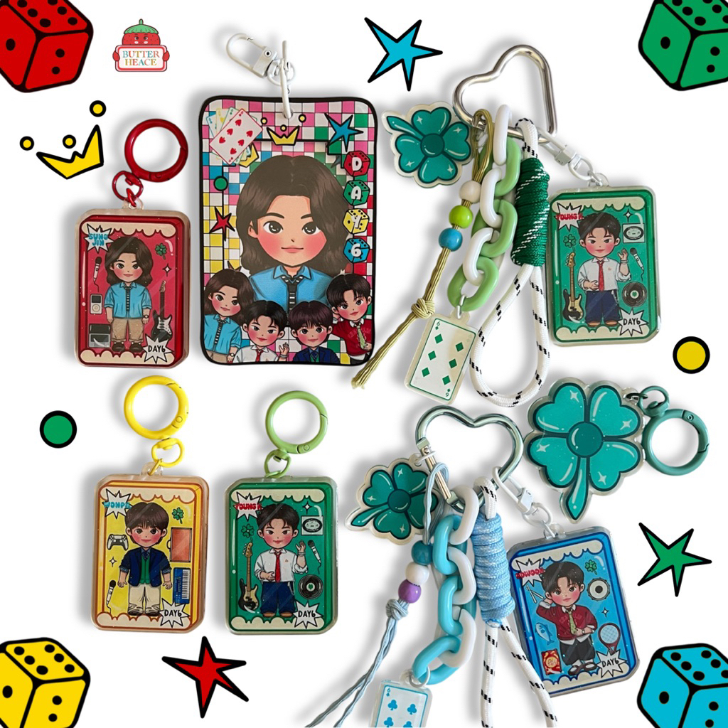 DAY6 (The DECADE) BAGCHARM & PHOTOCARD HOLDER | GLITTER DAY6 KEYCHAIN ...