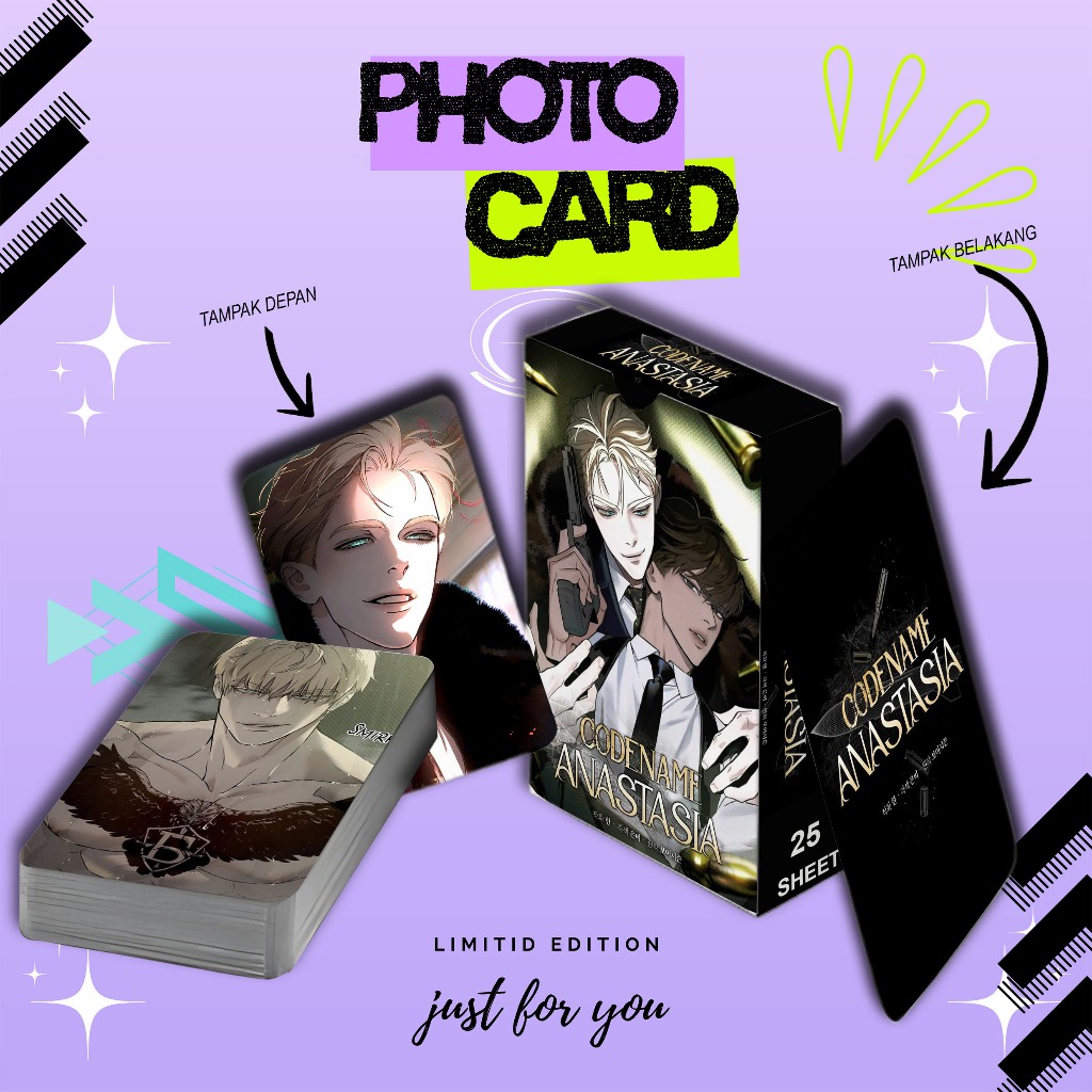 ZHENYA CODENAME PHOTOCARD SET: ANASTASIA MANHWA PREMIUM 25 SHEETS ...