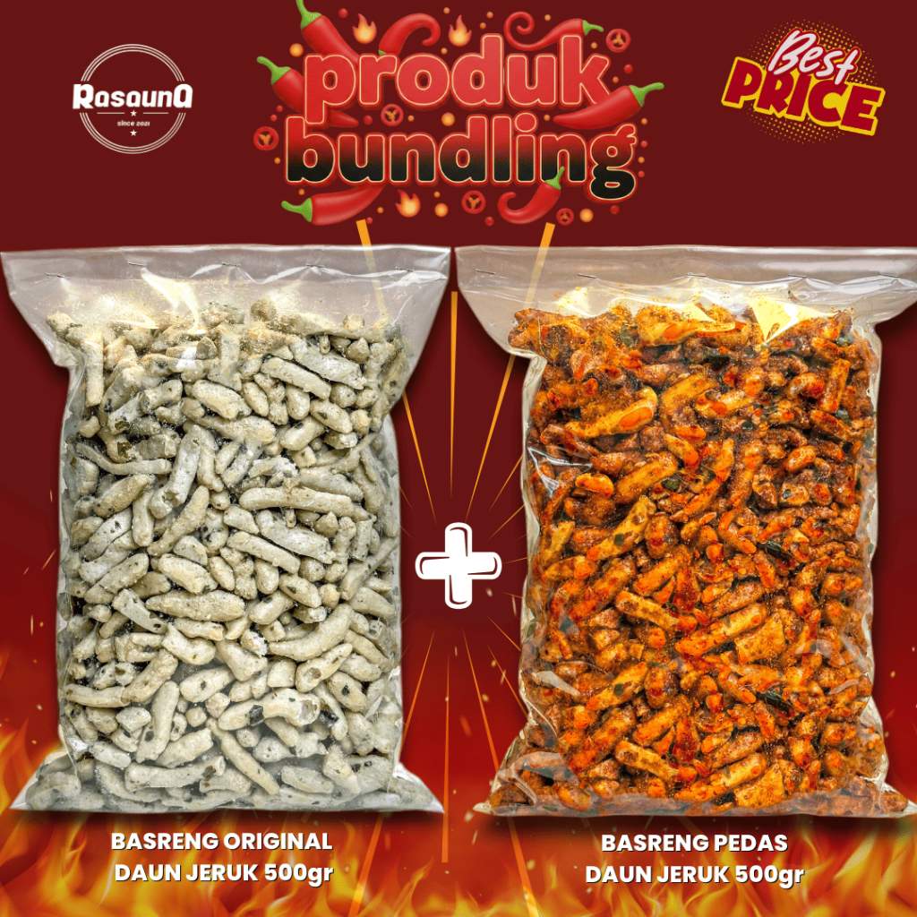 BASRENG BUNDLING/ECONOMIC PACKAGE 1kg SPICY ORANGE 500gr / ORIGINAL ...