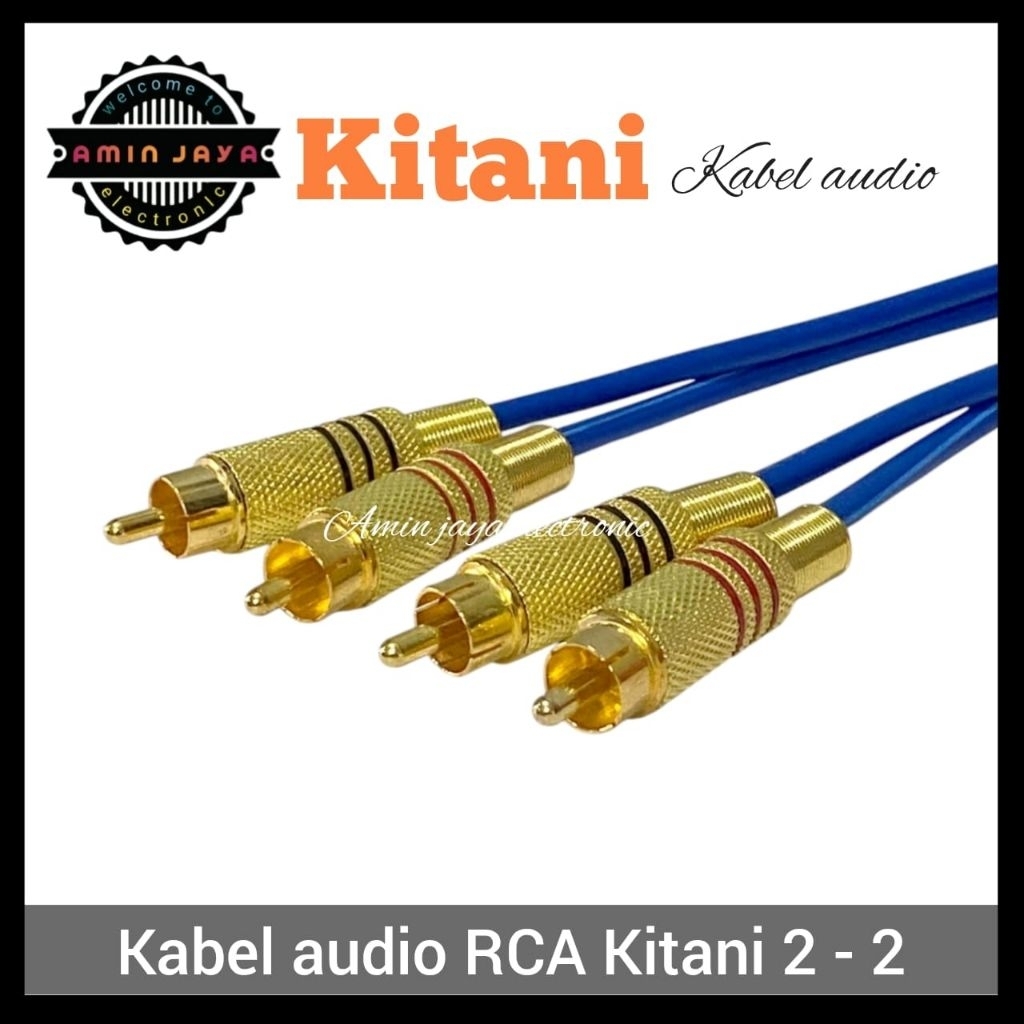 RCA cable 2 to 2 RCA jack gold KITANI cable 1 to 5 meters | Shopee Malaysia