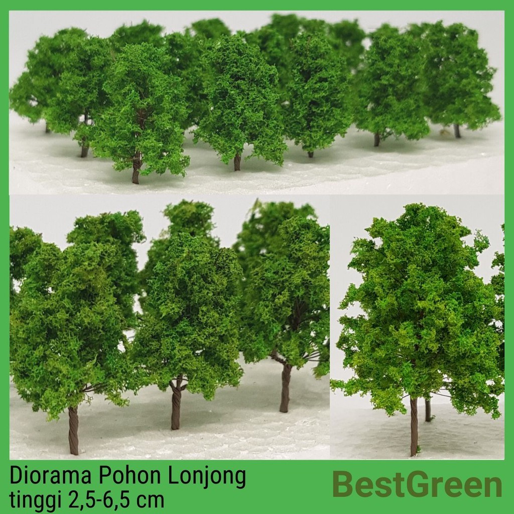 Miniature model tree oval tree diorama | Shopee Malaysia