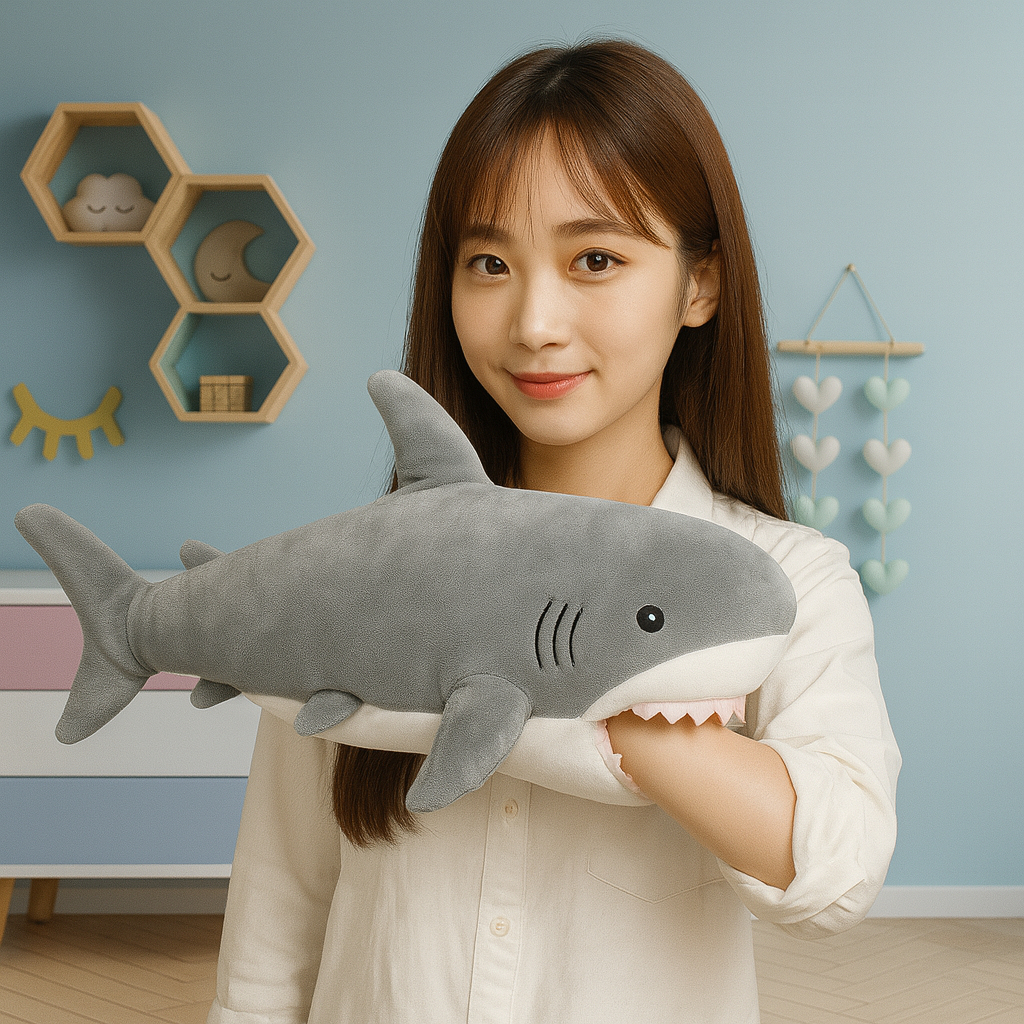 Shark Doll Can Enter Hands Soft Material SNI Label 60CM | Shopee Malaysia