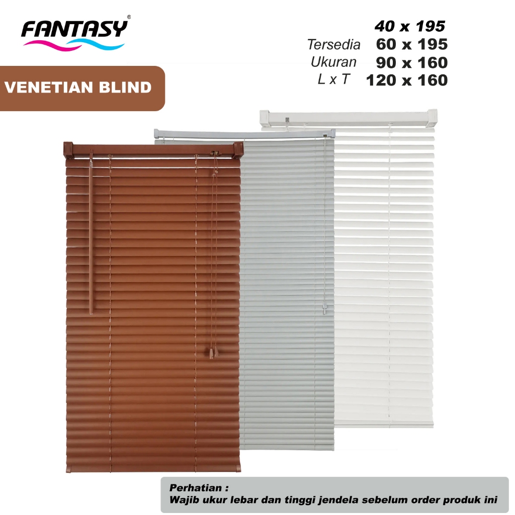 CAHAYA Fantasy Horizontal Venetian Roller Blinds PVC Plastic Roller ...