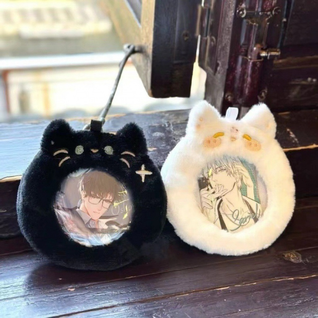 Idol Cat Doll Photocard Holder / Round Plush Photo Frame | Shopee Malaysia