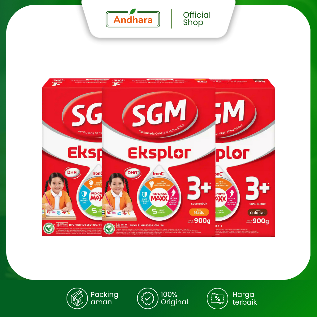 SGM Eksplor 3+ 900gr - Growth Powdered Milk for Children Aged 3-5 Years ...