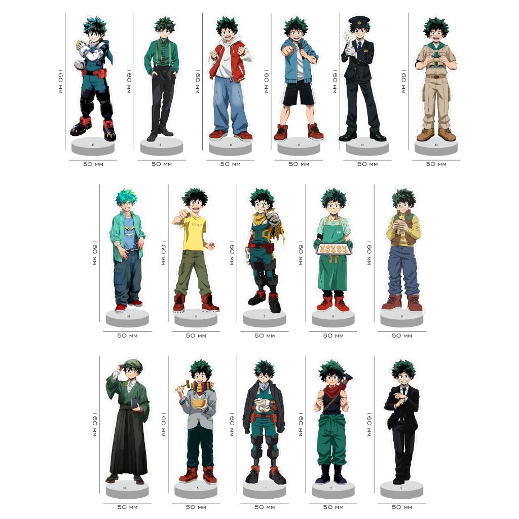Standing Figure Acrylic my hero academia final season Deku Izuku ...