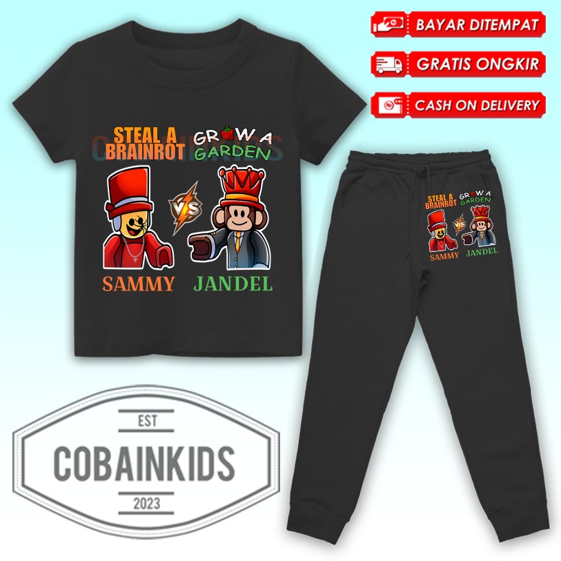 STEAL A BRAINROT SAMMY VS GROW A GARDEN JANDEL Children's T-Shirt ...