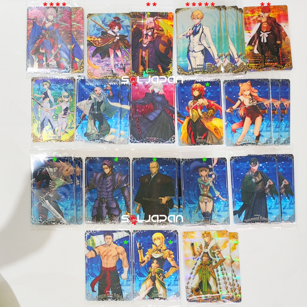 Fate Grand Order FGO Wafer Card Saber Musashi Benienma Okita Alter ...