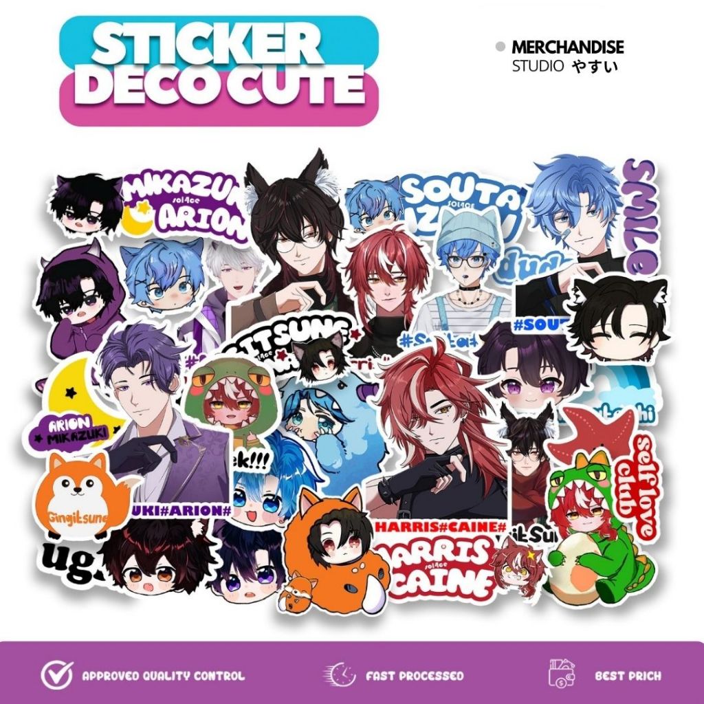 OTS3 - 1 SET OF VTUBER AND KPOP PLAVE CHARACTER STICKERS - HARRIS SOUTA ...