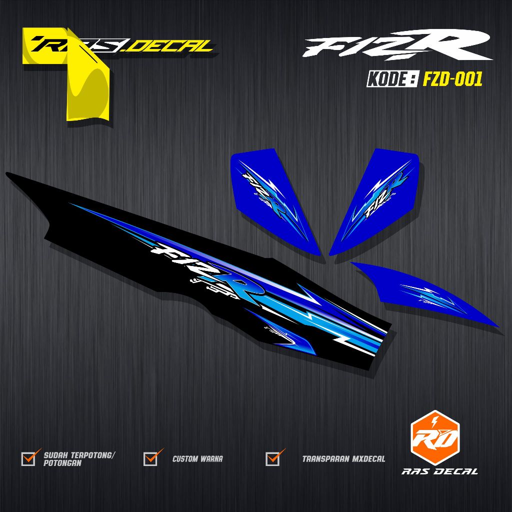 Yamaha F1ZR FIZR Striping Sticker AG Style Variation Anti-Fade | Shopee ...
