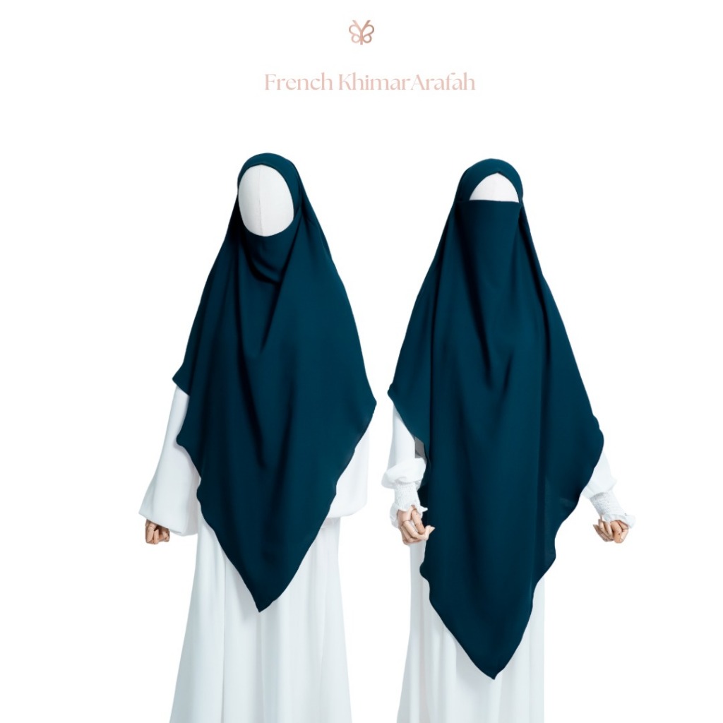 French Khimar Arafah – Pointed Cutting & Flowly Look [Free Veil] by ...