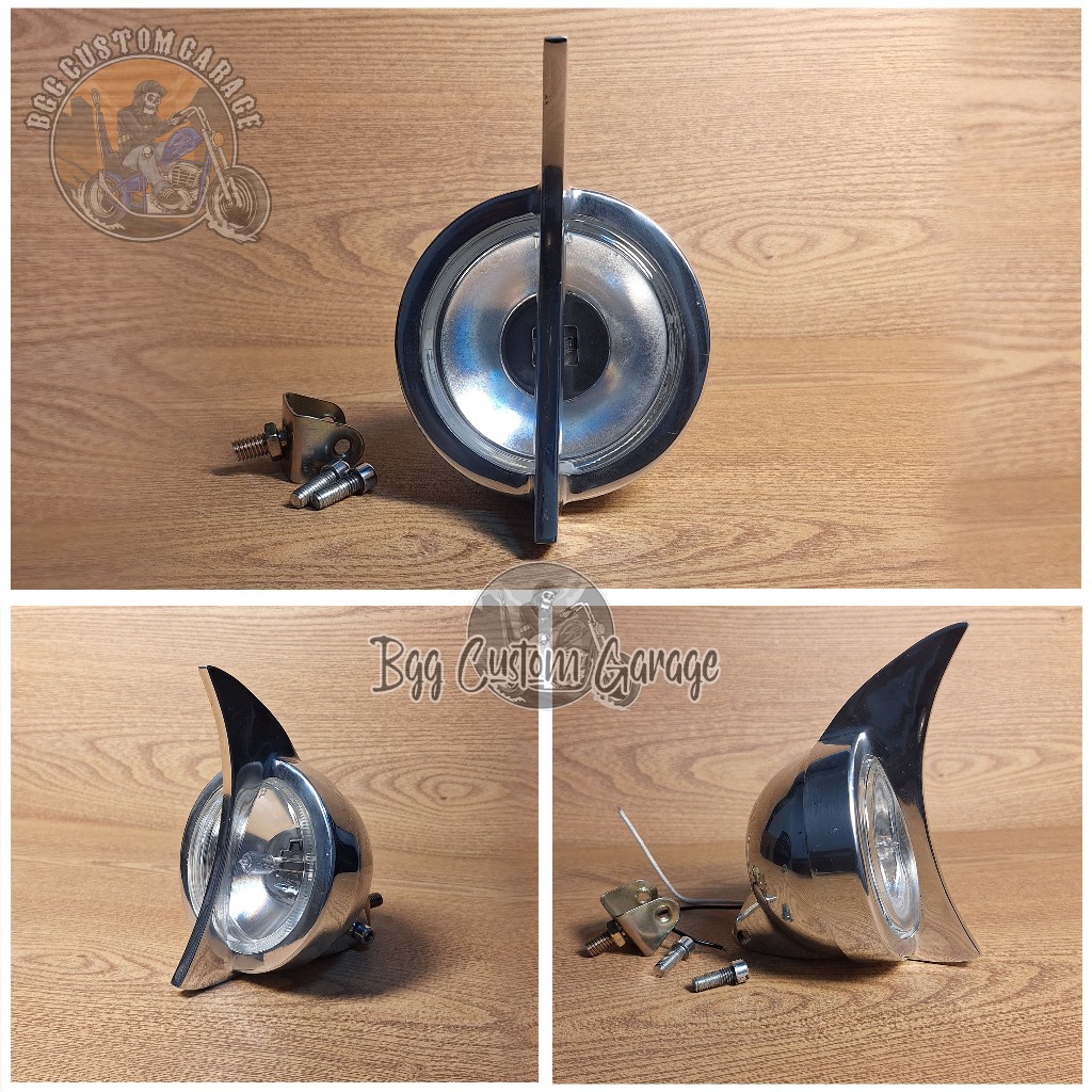 Custom 3 Inch Headlamp with Crested Model. Custom Motorcycle Headlights ...