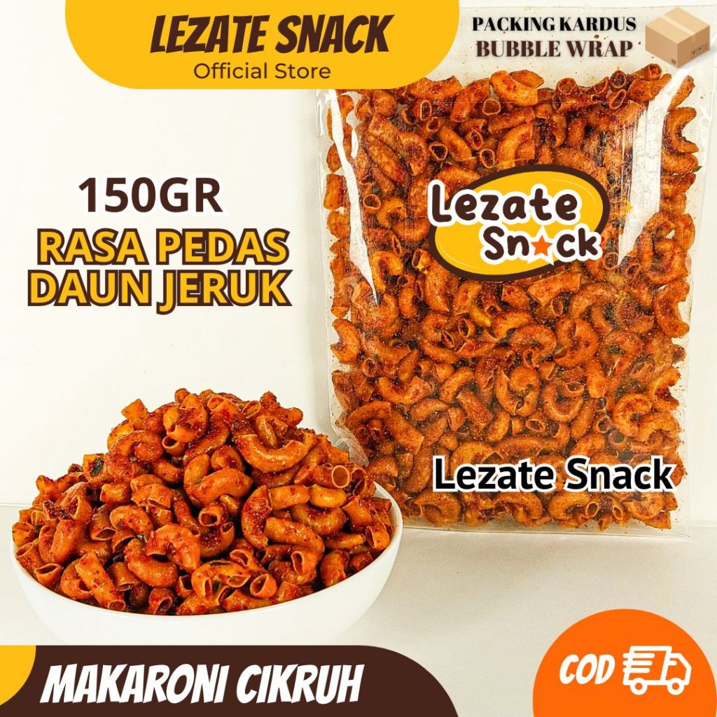 Spicy Cikruh Macaroni with Lime Leaves 150GR Crispy and Savory Spicy ...