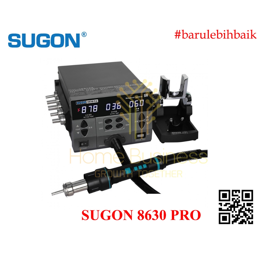 Sugon 8630 Pro 1300W Digital Hot Air Rework Station Steam Soldering ...