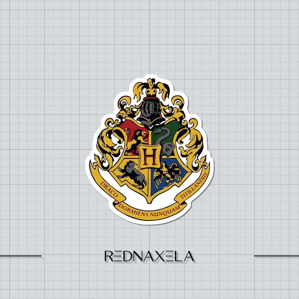 Hogwarts Logo Vinyl Stickers Outdoor Waterproof Suitcase Stickers ...