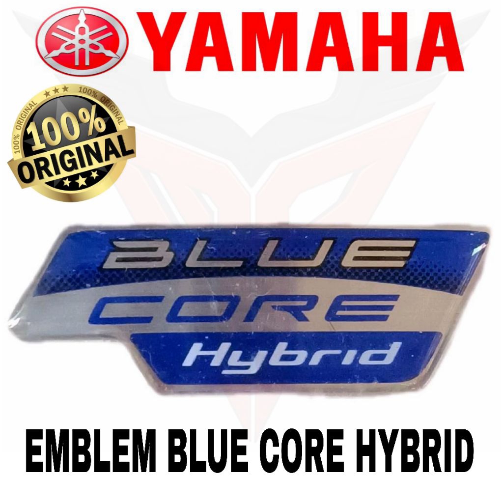 Logo Emblem Sticker Decal Mark Embossed Resin Yamaha BLUE CORE HYBRID ...