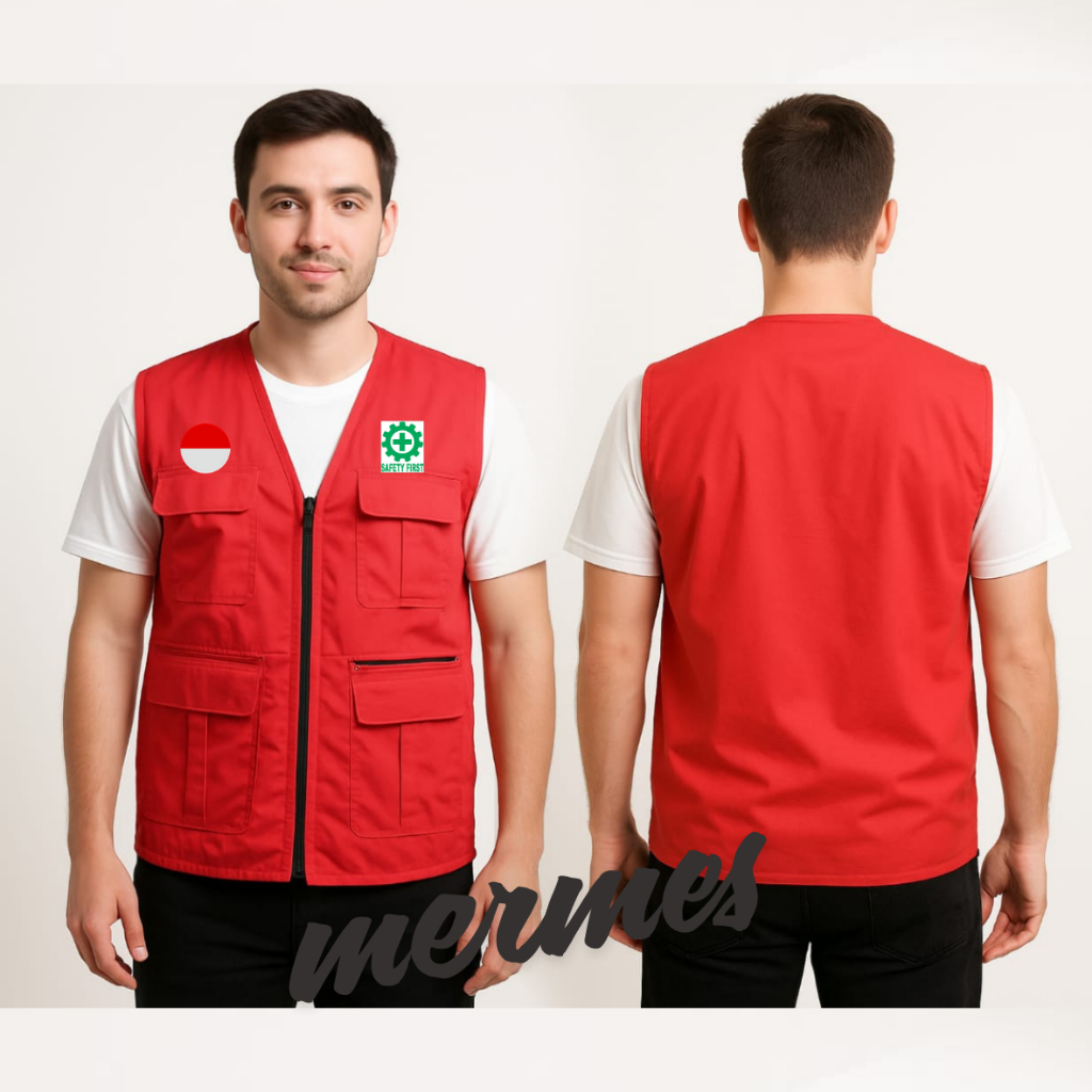 Safety Vest Project Vest Field Work Vest Cool Material Multipurpose K3 ...
