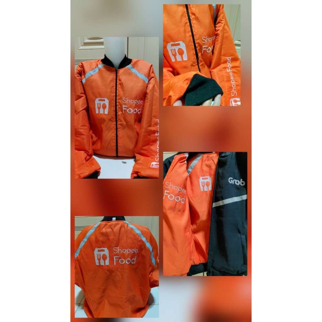 2-in-1 Jacket Reversible/ (Grab Black - ShoppeFood) | Shopee Malaysia