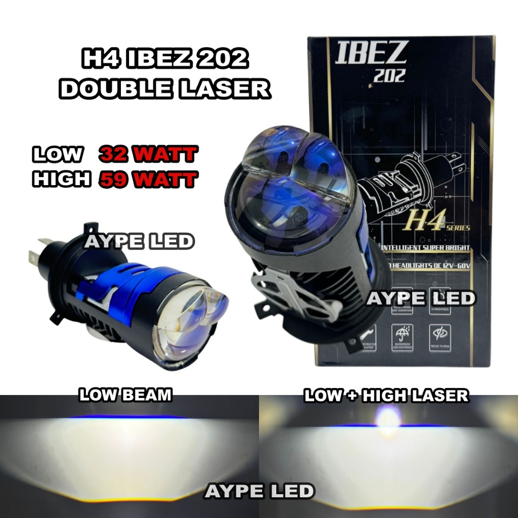 Mini Biled H4 IBEZ 202 Laser Headlight Latest Flat Cut off Laser High ...