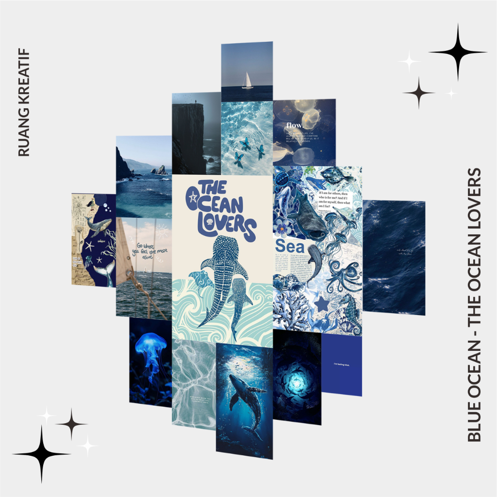 [ CREATIVE ROOM] - Aesthetic Poster BLUE OCEAN - OCEAN LOVERS ...