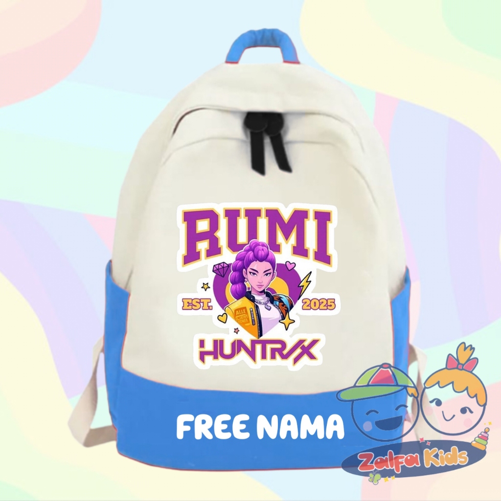 Huntrix Kpop Demon Hunters RUMI Children's School Backpack - Free Name ...