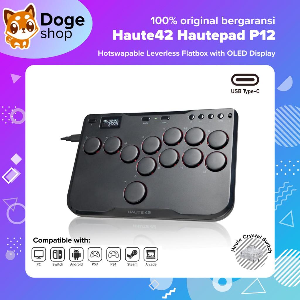 Haute42 Hautepad P12 Leverless Flatbox Arcade Fighting Stick Controller ...