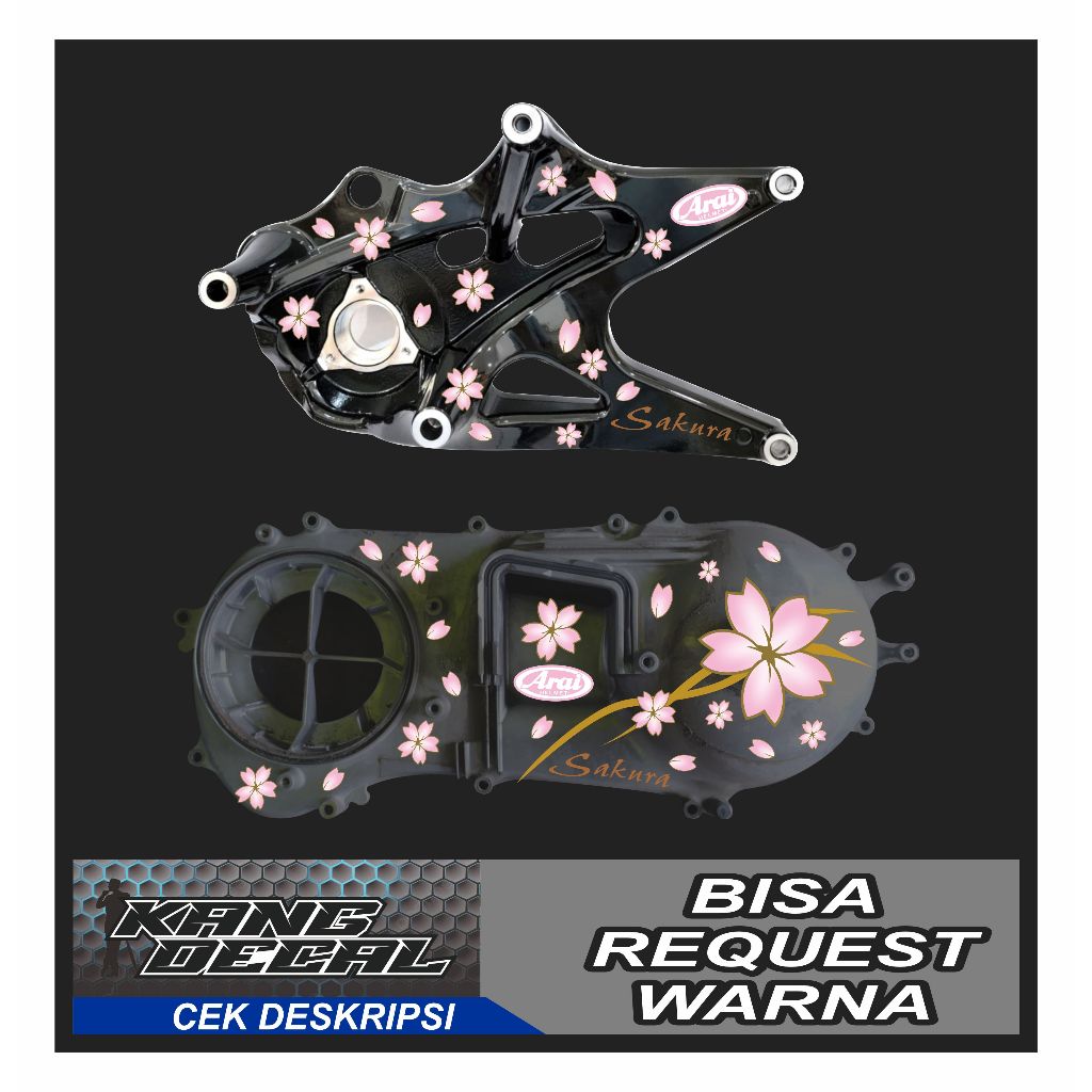 CVT and ARM Nmax Stickers Aerox/ Sakura Black Motif | Shopee Malaysia