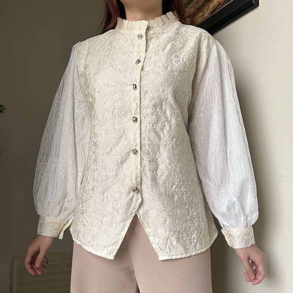 KATUN KEMEJA Marsha BKK TOP WOMEN'S WORK SHIRT BLOUSE TOP VIRAL KOREAN ...