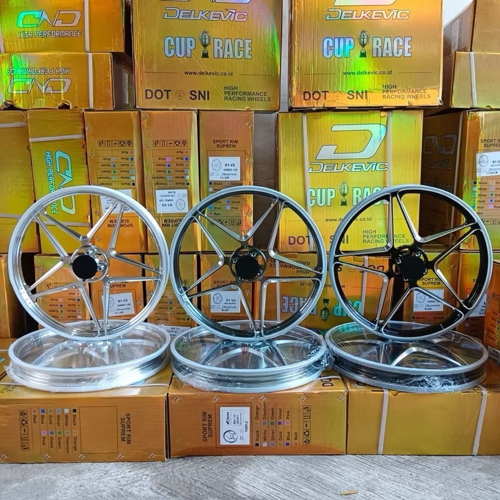 CNC DELKEVIC BINTANG X1 V2 MOTORCYCLE RACING RIMS SCOOPY VARIO/110 ...