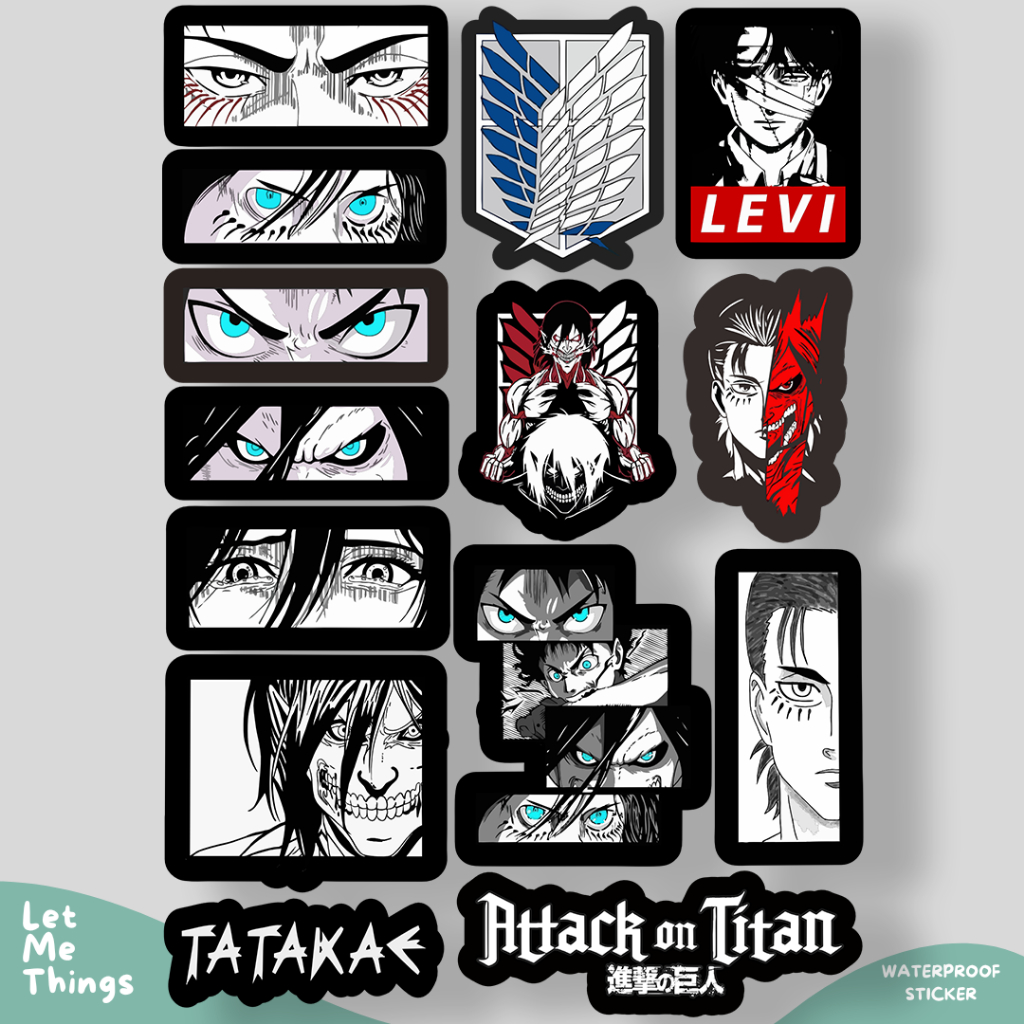 Attack on Titan Anime Sticker || Waterproof anime stickers | Shopee ...