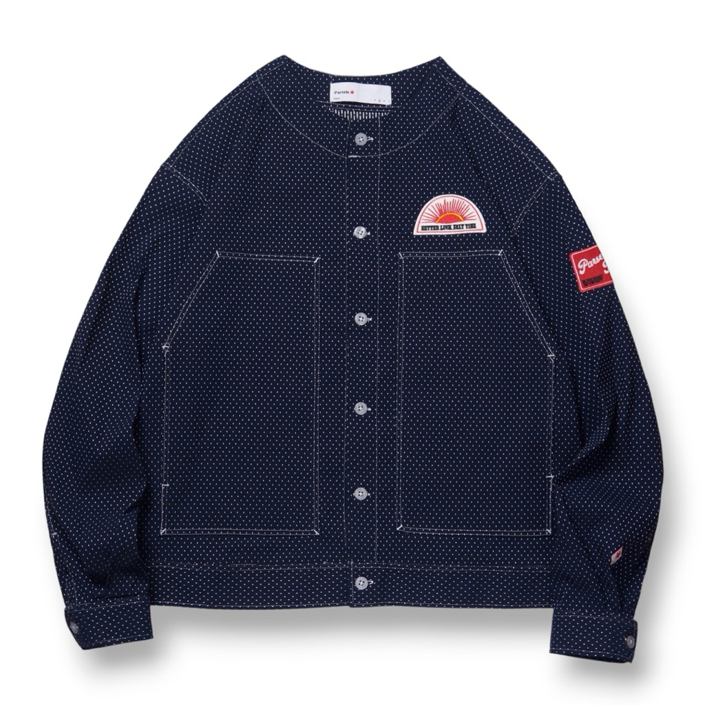 PARSELS - Mattress Navy Collarless Jacket | Shopee Malaysia