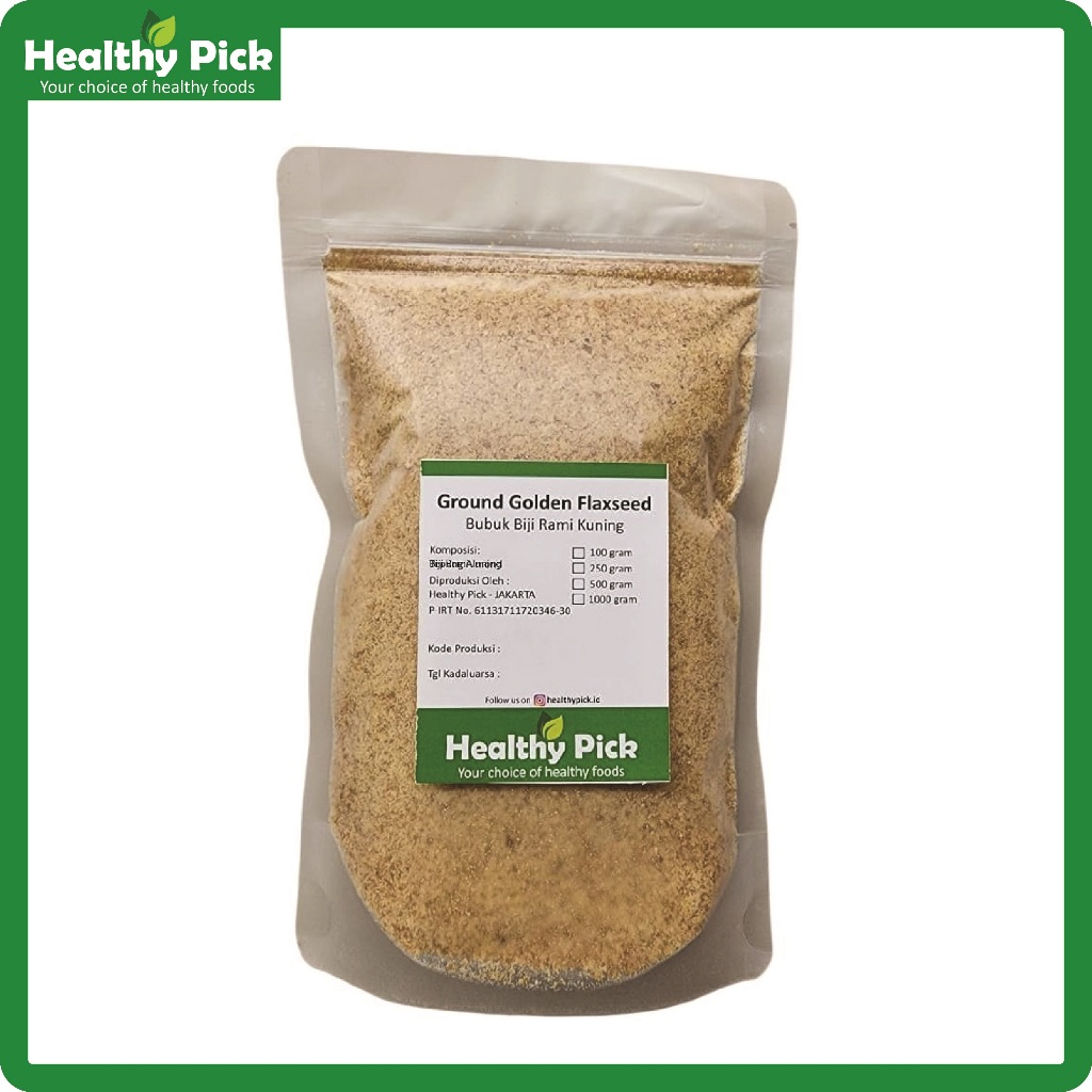 Ground Golden Flaxseed 250 grams Yellow Flaxseed Powder - Healthy Pick ...