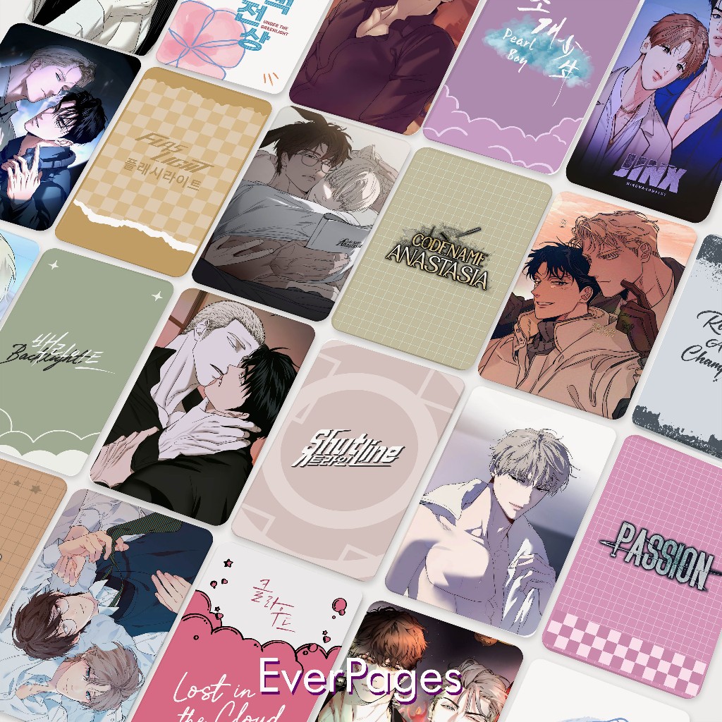 (25 PCS) Photocard Pack BL Manhwa YAOI (Passion, Codename Anastasia ...