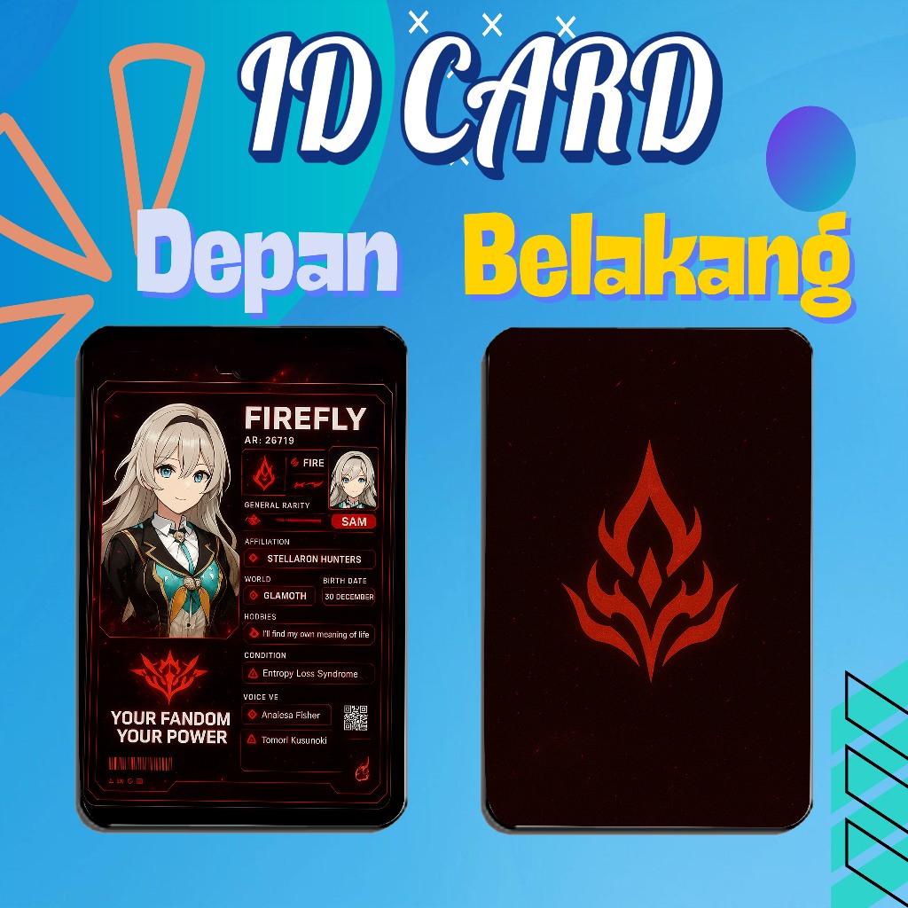 ID CARD PVC firefly honkai star rail PREMIUM QUALITY | Shopee Malaysia