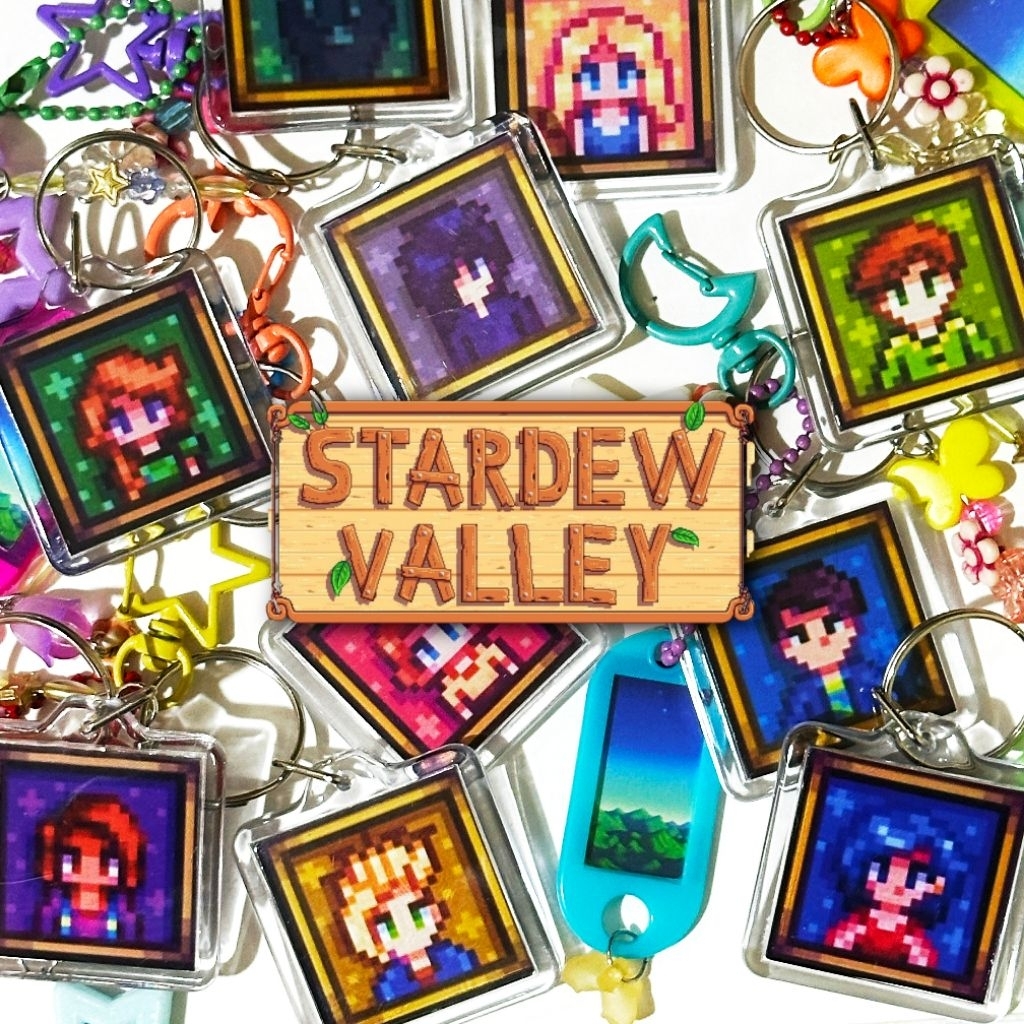GANTUNGAN Stardew valley portrait keychains | Sdv key chain (by zoarbit ...