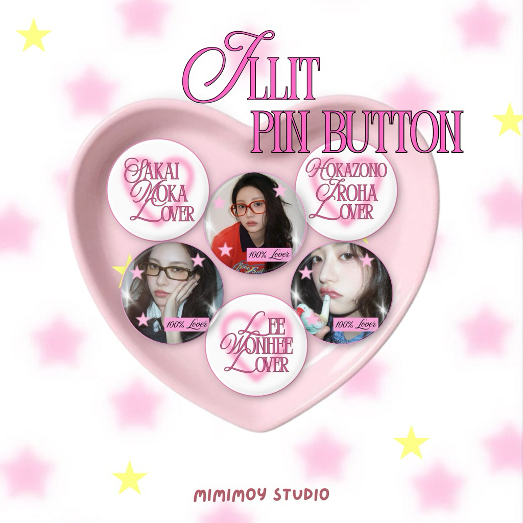 ILLIT Pin Button Set Pin Tudung | Shopee Malaysia