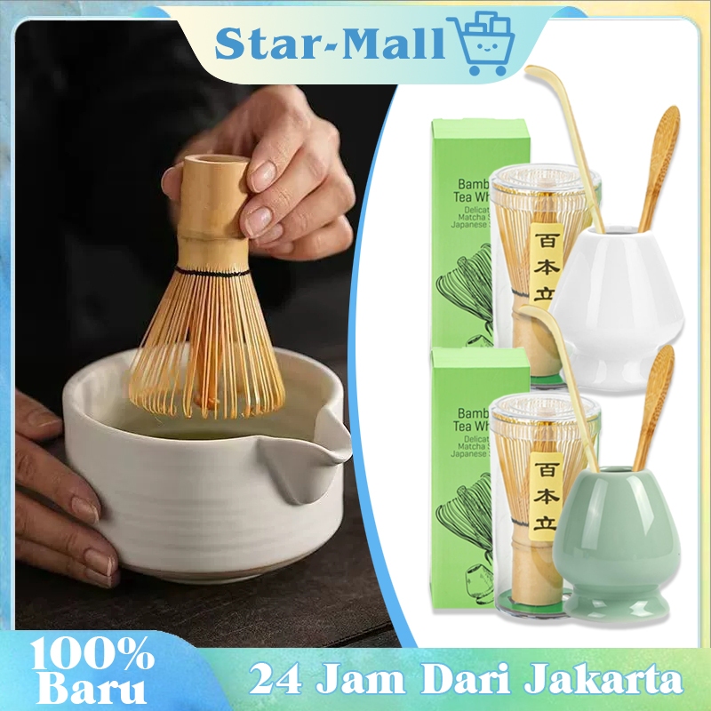 4Pcs/Set 4 in 1 Matcha Maker Tools Starter Kit Pack Green Tea Powder ...