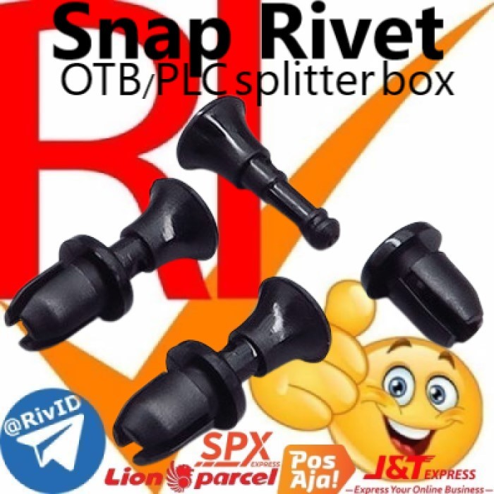 Snap Rivet Retainer Clip Lock Button Polymer Plastic Fastener OTB ...