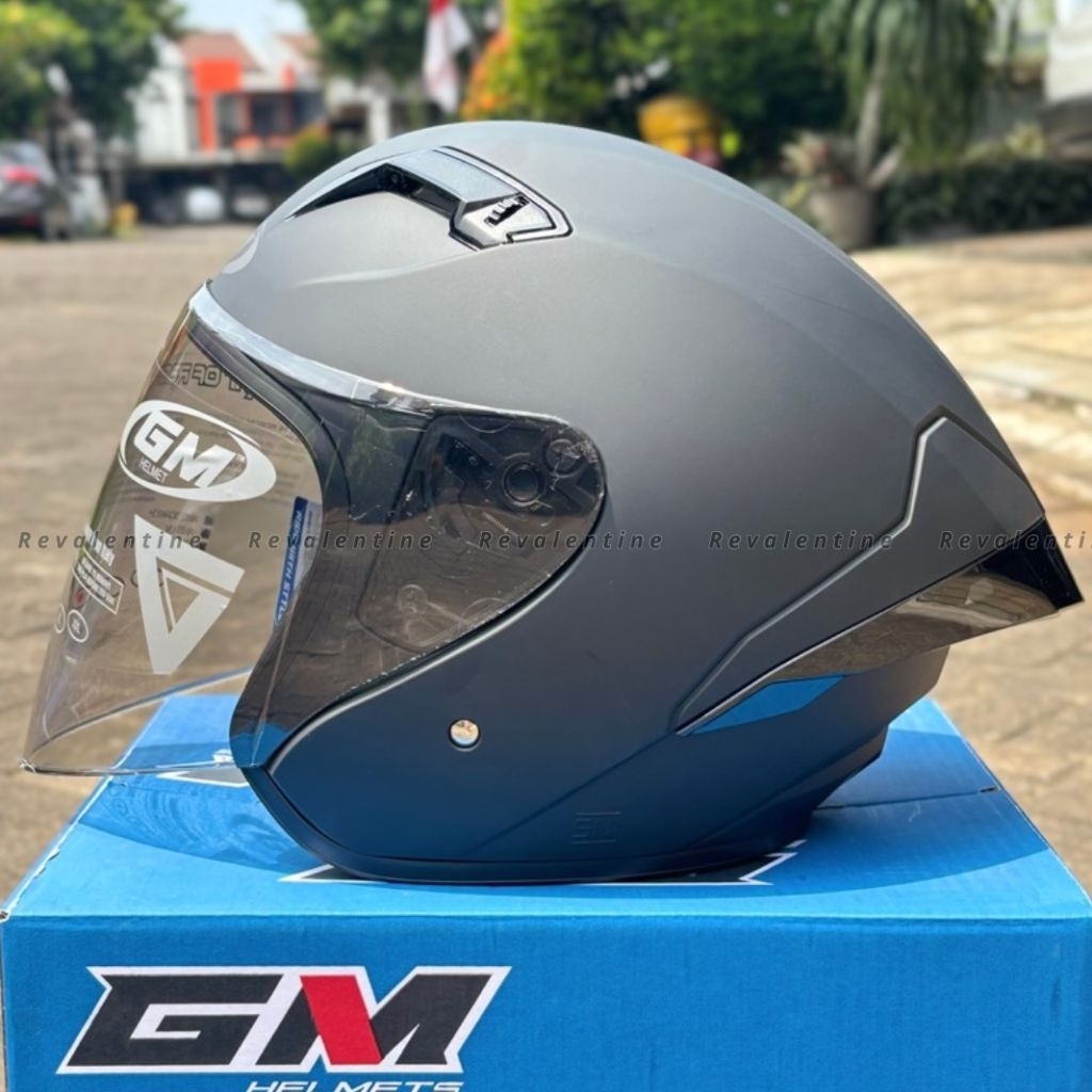 GM G2 SOLID BLACK DOFF ORIGINAL | GM GII HALF FACE MOTORCYCLE HELMET ...