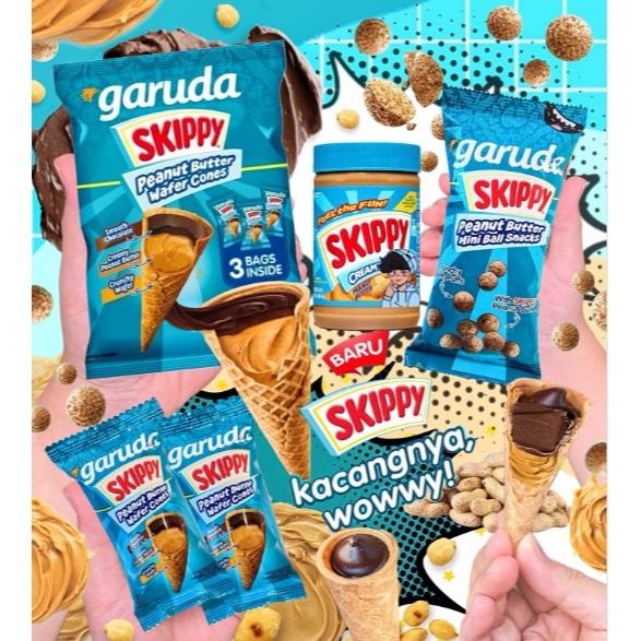 Garuda Skippy Butter Wafer Cones 44g Mini Ball Snacks 50g | Shopee Malaysia