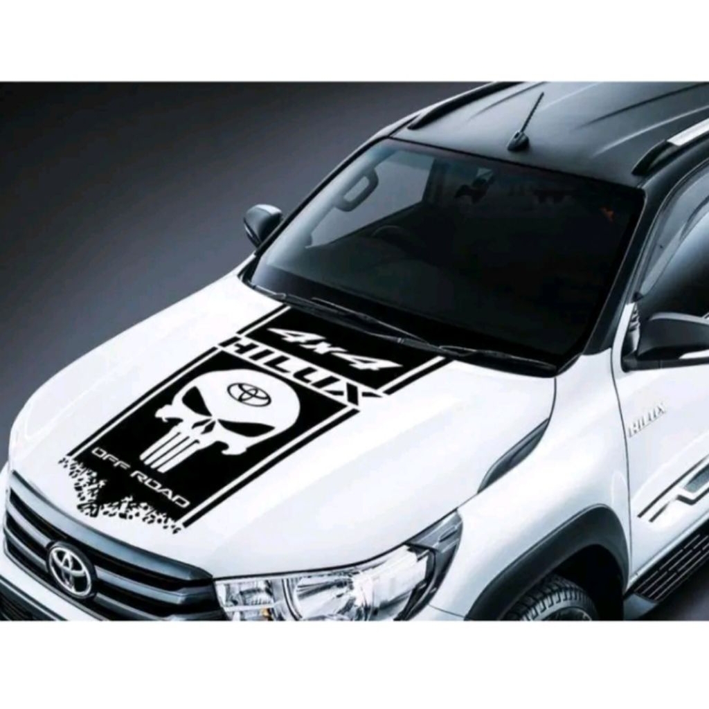 Skull pattern front hood sticker car hood sticker variation sticker ...