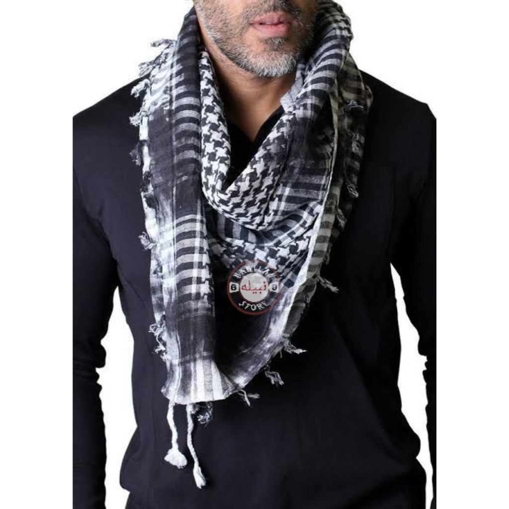Palestinian Turban with Premium Ronce Motif - Cheap Arabic Turban ...