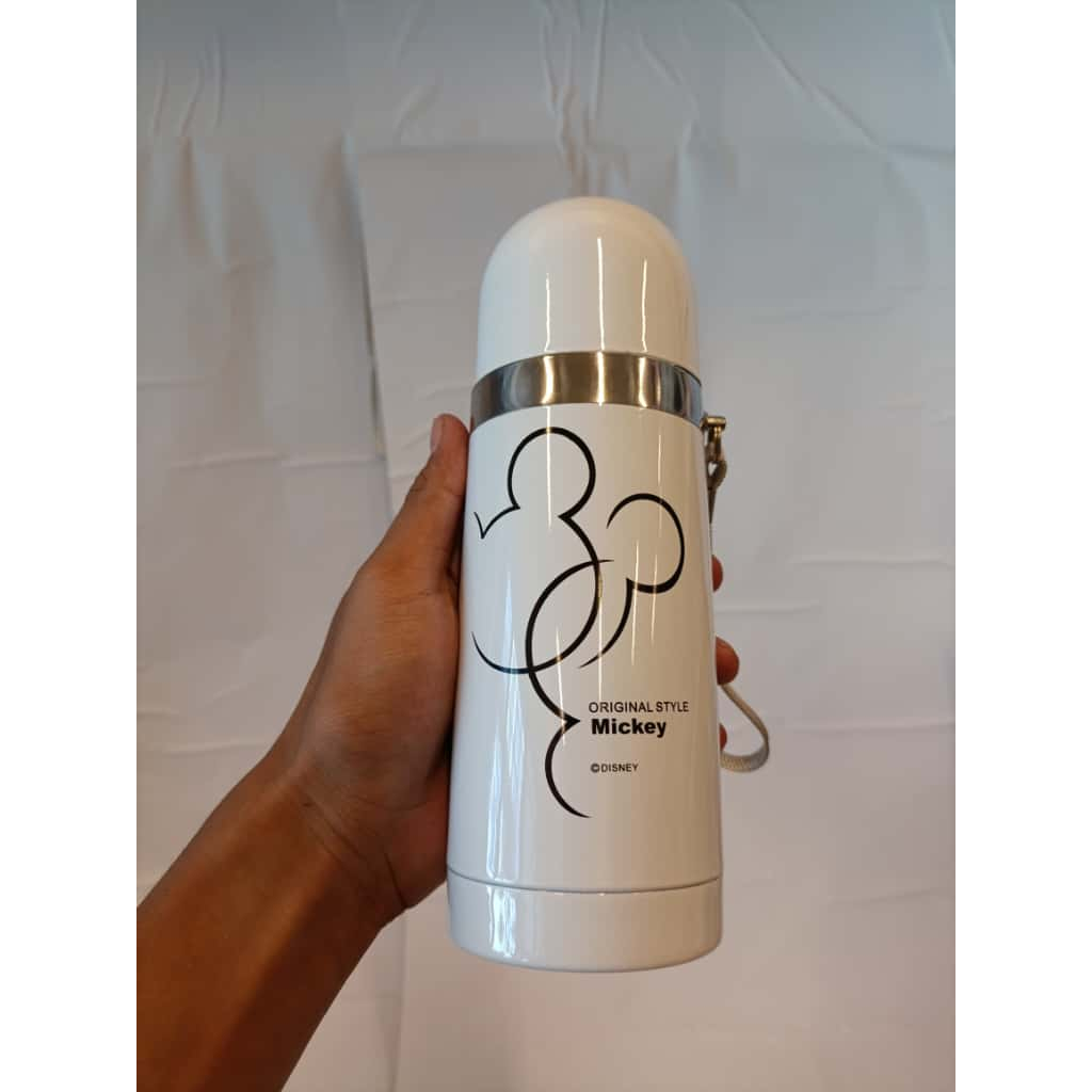 Mickey Mouse Stainless Steel Vacuum Flask 350ml White! | Shopee Malaysia