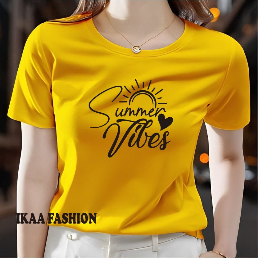 DISTRO T-SHIRTS BUY 3 GET A FREE HEADSET SUMMER VIBES T-SHIRT/ WOMEN'S ...